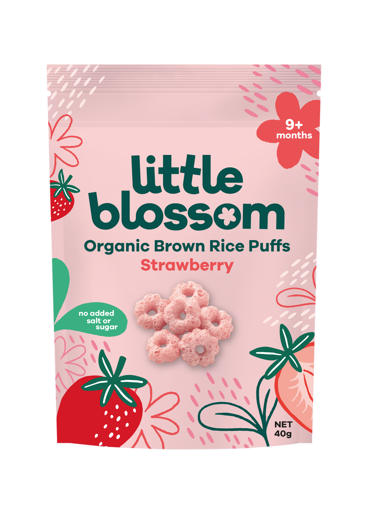 Organic Brown Rice Puffs | Strawberry — Little Blossom Malaysia